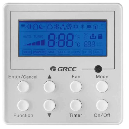 Controlador Gree Z4E351B LCD - Control Total para Fancoils